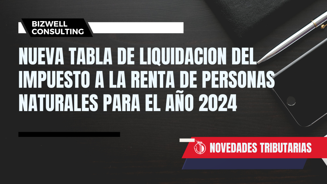 NUEVA TABLA DE LIQUIDACION DEL IMPUESTO A LA RENTA DE PERSONAS NATURALES PARA EL AÑO 2024 ...